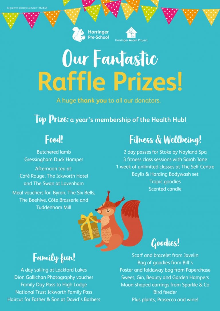 What a fabulous selection of raffle prizes! | Horringer Pre-School